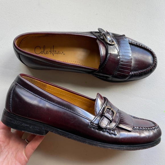 Cole Haan | Shoes | Cole Haan Mens Kilty Loafers Witth Buckle Mohagany ...